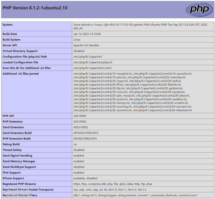 原生态Ubuntu部署LAMP环境 PHP8.1+MySQL+Apache - 主机评价网