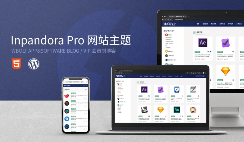 Inpandora Pro – WordPress软件下载资源主题 - 主机评价网